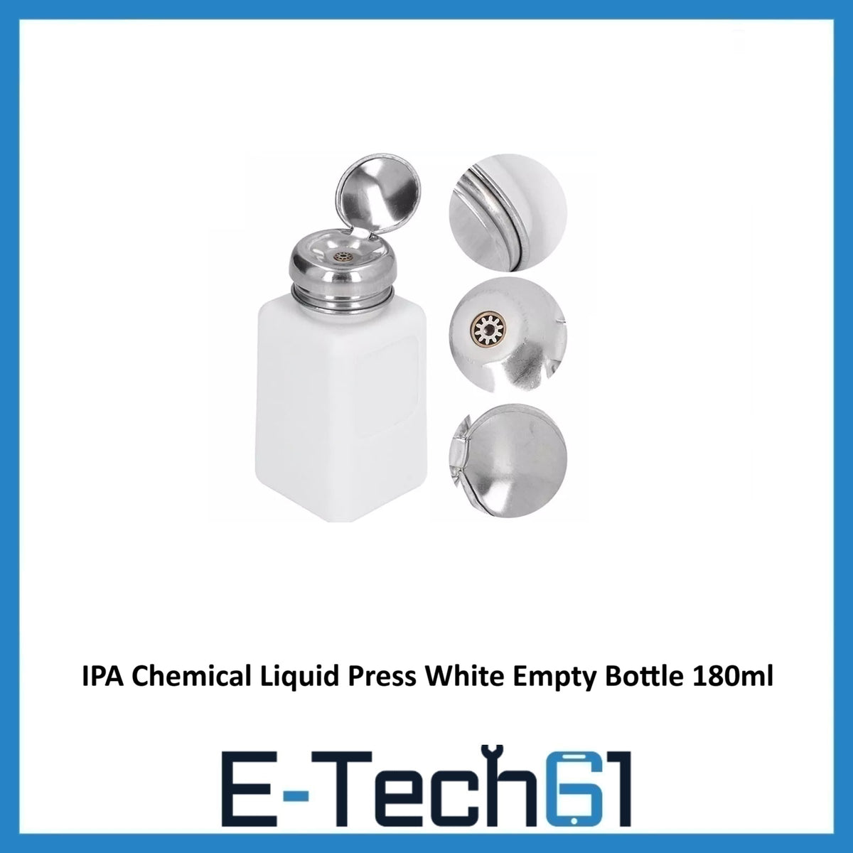 IPA Chemical Liquid Press Pumping Dispenser White Empty Bottle 180ml ...